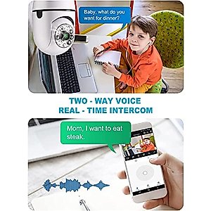 Light Bulb Security Camera, 1080P 2.4GHz WiFi Home Security Camera, 360° Surveillance Cam with Motion Detection Alarm Night Vision Light Socket Security Camera