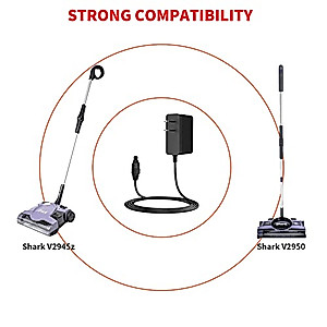 MEROM Charger for Shark Vacuums V2945Z / V2950 Carpet Sweeper Replacement Shark XA2950 YLS0041-T110025 Power Supply