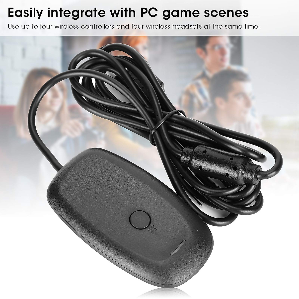 PUSOKEI Game Controller for , No Vibration PC Receiver Gaming Controller Adapter Console with USB Receiver for 360 [video game]