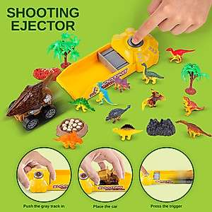 ToyVelt Dinosaur Toys for Kids 3-5 Dinosaur Truck Carrier Comes with 3 Dino Cars 12 Dinosaurs - Perfect Toy Gift for 3 4 5 6 7 Years Old Boys