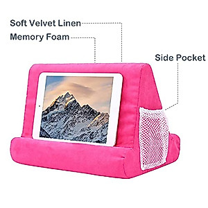 JoinHome Soft Pillow Tablet Pillow Stand for Ipad Stand Mult-Angle Tablet Phone Holder Lap Stand Mobile Phone Holder (Light Blue)