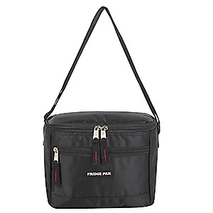 6 Can Cooler Bags Insulated Soft Cooler Lunch Bag for Men, Waterproof Leak Proof Cooler Bags Insulated (Black on Black)