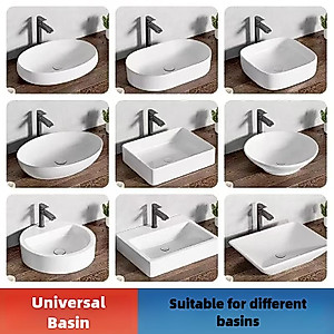 IEKK Universal 2 in 1 Pop Up Bathroom Sink Drain Hair Stopper with Anti-Clogging Filter Basket Bathtub Drain Hair Catcher and 2PCS Ceramic Push-on Stopper for 1.33"-1.57"(34-40mm) Basin Drain Hole