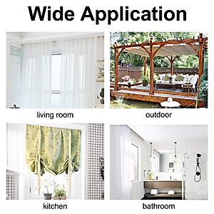 UFURMATE Clothesline Set, Stainless Steel Outdoor Cable Wire Rope Wall Mount Picture Hanging Wire Rod Set with Small Clothespins and Screws for Hanging Clothes, Photos, Ornaments