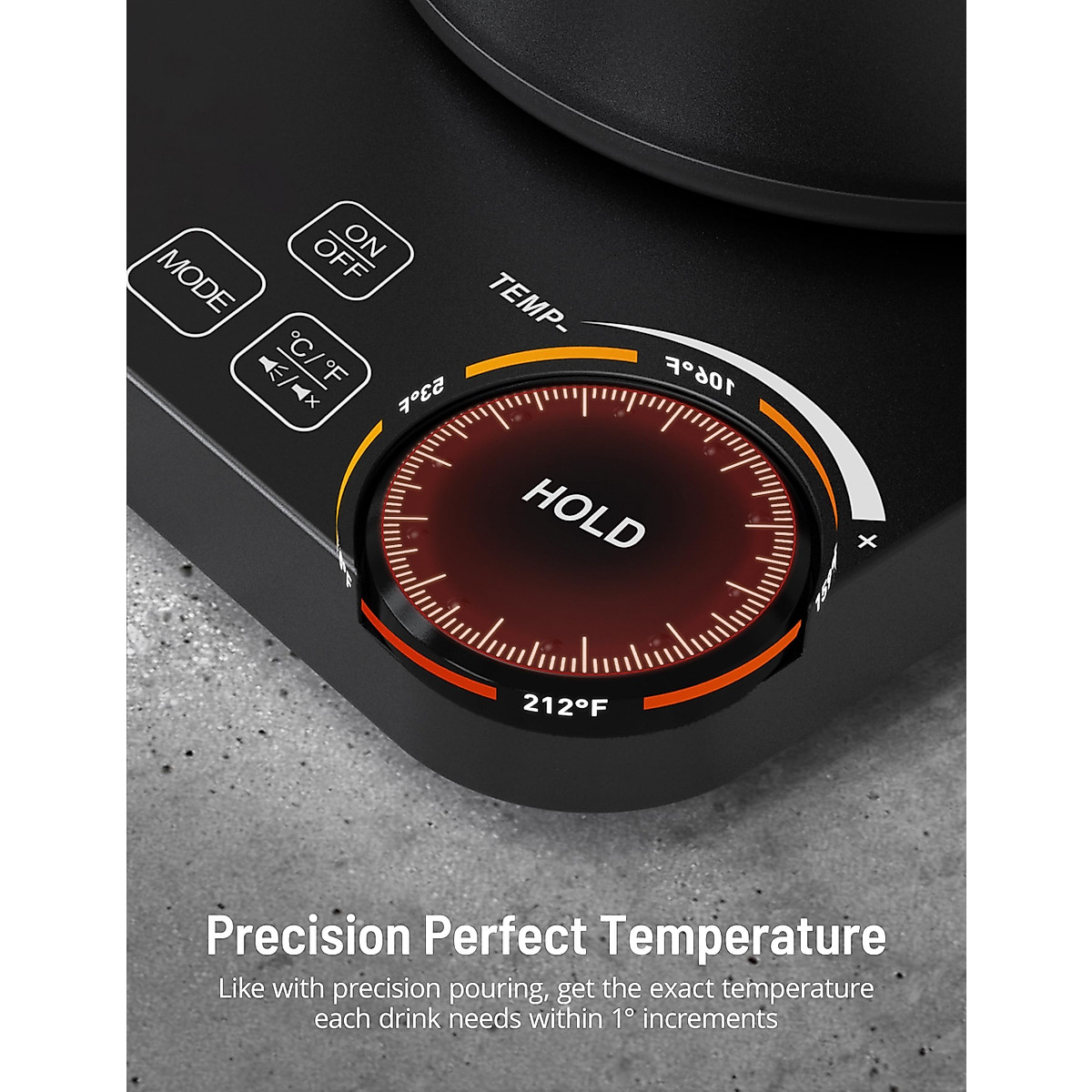 Temperature Electric Kettle, Airyoyo Gooseneck Electric Kettle with 4 Variable Presets, ±1℉ Temperature Control & LED Real-time Temperature Display, Stainless Steel Inner, 24H Keep Warm