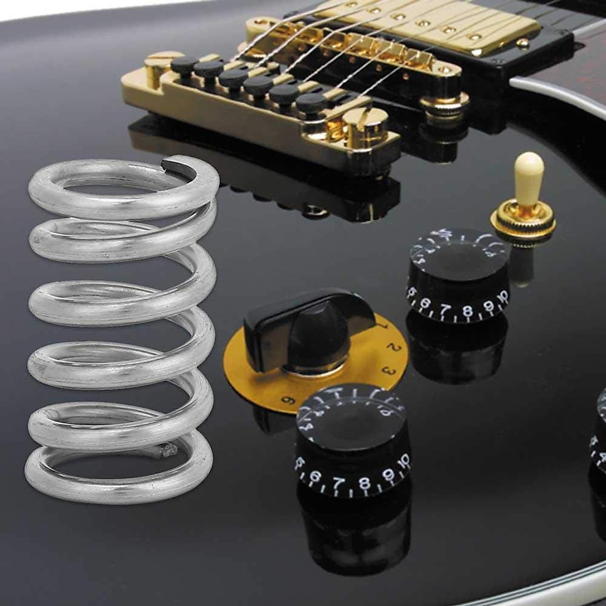 Bnineteenteam Electric Guitar Tremolo Bridge Spring,Tremolo Vibrato Tension Springs for Bigsby Guitar Replacement(Silver) Playing Accessories