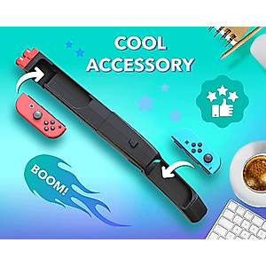 Skywin Gun Controller for N-Switch JoyCons - Compatible with Nintendo Switch Gun Shooting Games (Black)