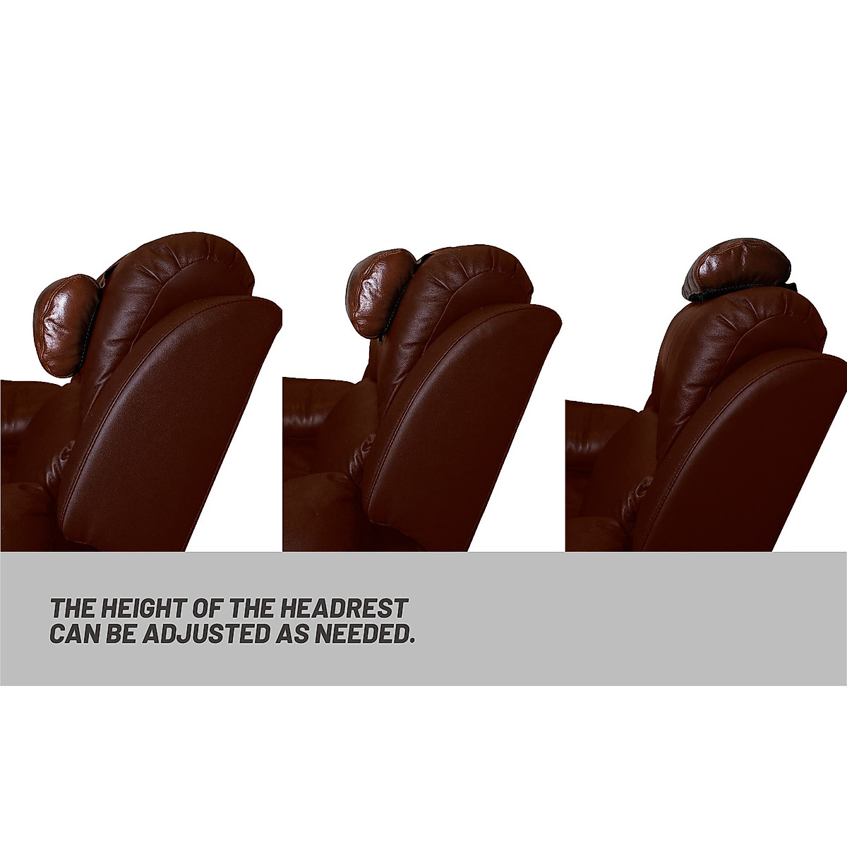 BOWERBIRD Genuine Leather Recliner Head Pillow-Head and Neck Pillow-Headrest Cushion for Neck Pain Relief and Cervical Support