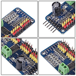 ALMOCN 2PCS PCA9685 16 Channel PWM Servo Motor Driver 12 bit IIC Interface Module for Arduino Robot Raspberry pi