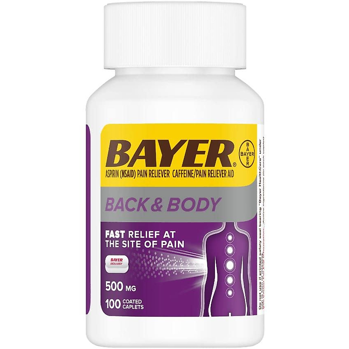 Bayer Extra Strength Bayer 500mg, 100 Count - Pack of 2