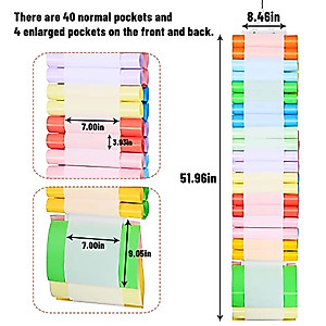 Vinyl Roll Holder with 42 Compartments, Vinyl Organizer Storage Rack Wall Mount Vinyl Holder Bag for Craft Room/Wrapping Paper/Door/Closet(White)