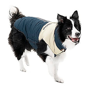 Petridge Dog Coat Cold Weather Jacket Warm Winter Clothes for Medium Large Dogs (Navy 65)