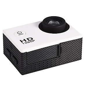 Action Camera 12MP Waterproof 30m Outdoor Sports Video Camera 1080P Full LCD Mini Camcorder with 900mAh Rechargeable Batteries and Mounting Accessories Kits(White)