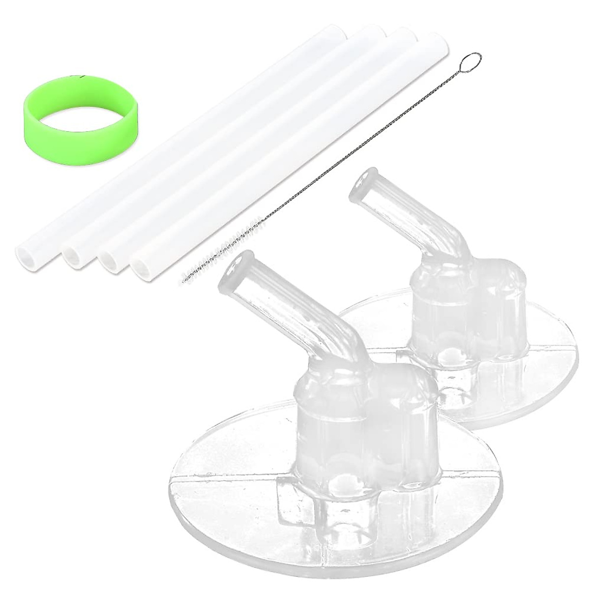 Replacement Straws for Thermos Funtainer 12oz (Model F401 & F410), Thermos Straws Replacement Kids, Thermos Water Bottle Replacement Parts, Funtainer Thermos 12oz Straw Set with Straw Brush