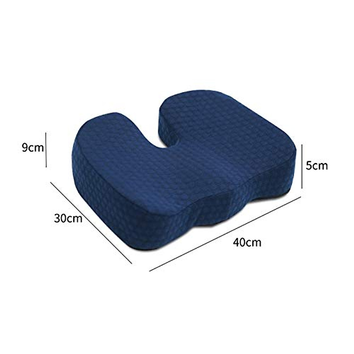 HHWKSJ Memory Foam Seat Cushion - Sciatica, Lower Back Support and Pain Relief - Fits Most Office, Desk, Computer Chairs and Car Seats