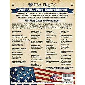American Flag by USA Flag Co. is 100% American Made: The Best 3x5 Embroidered Stars and Sewn Stripes, Made in the USA (3 by 5 Foot)