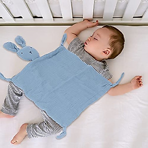 Cozy Plush Baby Security Blanket,Skin Friendly Cotton Rabbits Security Blanket for Boys and Girls Baby Gifts for Toddler