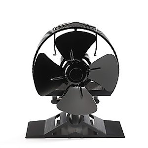 CRSURE Wood Stove Fan for Buddy Heater, 4-Blade Fireplace Fan Heat Powered Fans for Mr Heater, Gas/Pellet/Wood/Propane Log Burner Stove, Thermal Fans for Wood Burner/Burning Stove Top, Non Electric