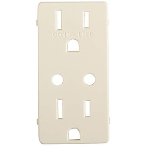 Leviton DZR15-1RZ Decora Z-Wave Controls 15-Amp Tamper Resistant Split Duplex Receptacle, White/Light Almond