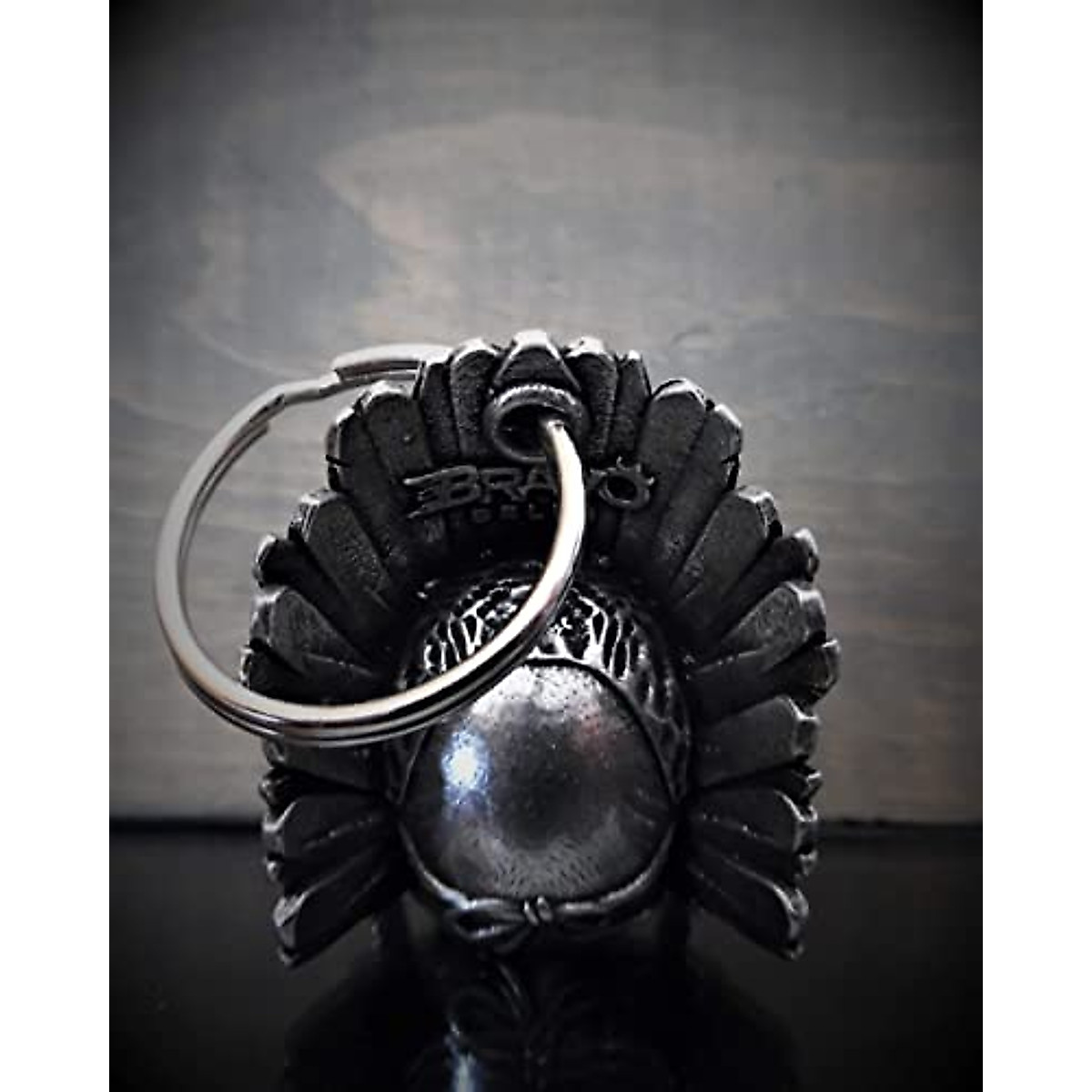 Bravo Bells Indian Skull Bell - Biker Bell Accessory or Key Chain for Good Luck on the Road