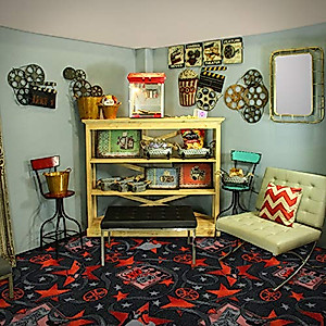 Deco 79 Wood Hockey Stick 6 Hangers Wall Hook, 40" x 2" x 11", Brown