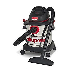 Shop-Vac 5989300 5-Gallon 4.5 Peak HP Stainless Steel Wet Dry Vacuum & Workshop Wet/Dry Vacs Vacuum Accessories WS12501A Shop Vacuum Brush Attachment for 1-1/4-Inch Wet/Dry Vacuum Hose