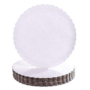 10" White Scalloped Edge Cake Boards, 6 ct
