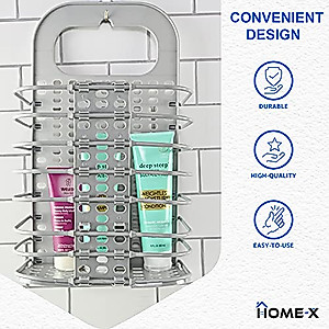 HOME-X Collapsible Laundry Hamper, Plastic Clothes Hamper and Collapsible Laundry Basket, Convenient Hanging Laundry Hamper, 18" L x 10 ½” W x 6 ½” H, Gray
