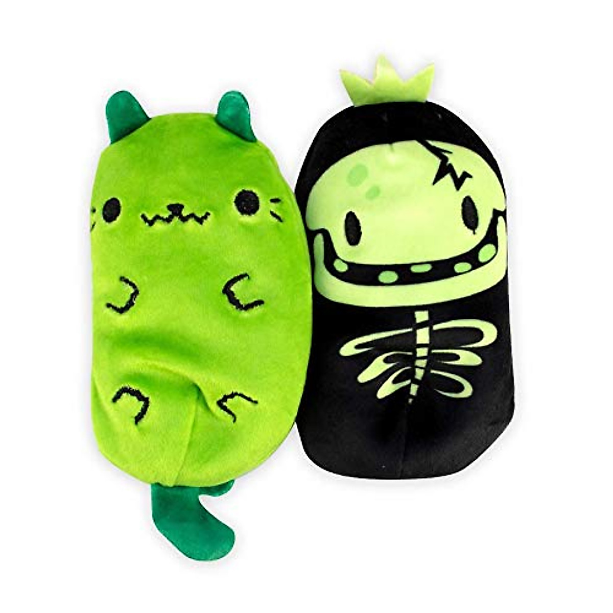 Cats vs Pickles - Scary Collection #2 - Catzilla, Count Catula, Coder Cat, & Skully - 4-Pack - 4" Cute Cuddly Collectible Bean Plush Toy - are You Team Cat or Team Pickle? Collect Them All!