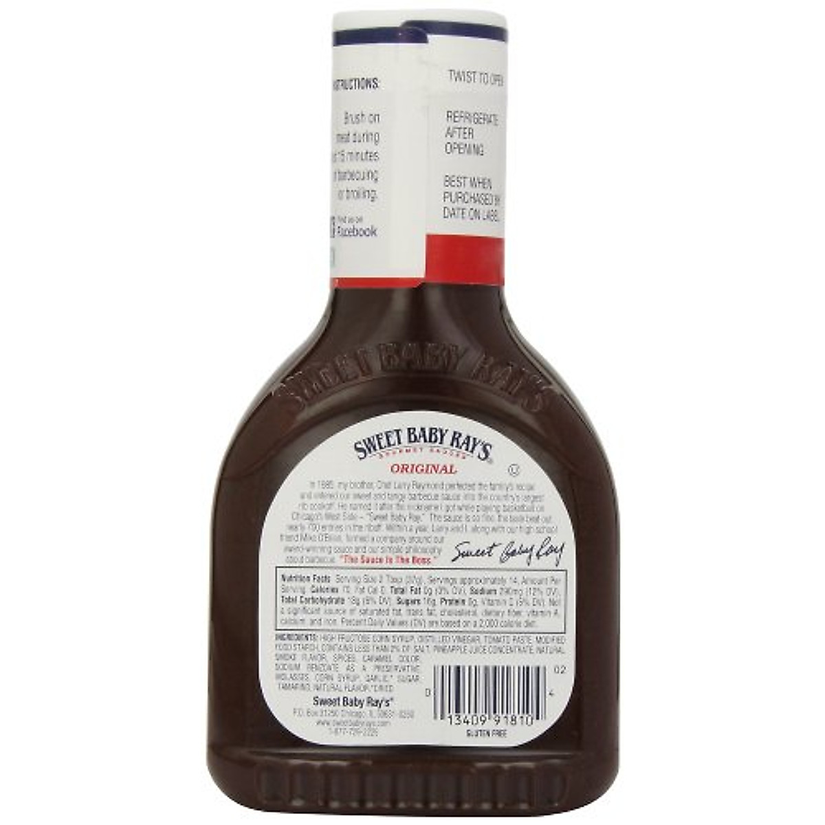 Sweet Baby Rays Barbecue Sauce, Original, 18 oz