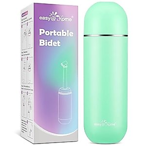 Easy@Home Portable Bidet for Travel: Peri Bottle for Postpartum Care - Handheld Sprayer for Women & Men | 380ml(12.8oz) Large Personal Hygiene Cleaning Bottle | EPB-01 Green
