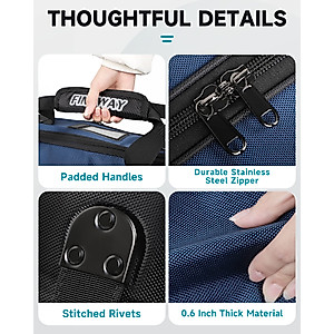 Findway Golf Travel Bags for Airlines with Wheels and ABS Hard Case Top, Protect Your Clubs, Waterproof 1680D Oxford Fabric and Oversize Tank Wheels, Lightweight and Easy to Maneuver