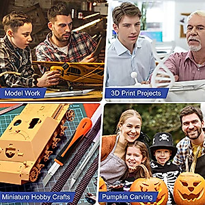 18pc Precision Utility Craft Knife Set - Premium Hobby Knife Cutting Tool with Sharp Blades for Architectural Models, Carving Pumpkins / Stencils, Paper / Leather/vinyl Crafts, Miniatures by Bovulo