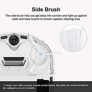 Replacement Accessories Compatible with Robot Sweeping Narwal T10,Microfiber X2 Filters X4 Side Brushes X4 Mop Cloth X1 Brush