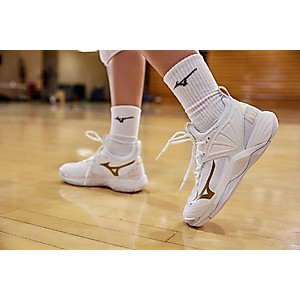 Mizuno Men's Vital Crew Sock 3-Pack, White, Large