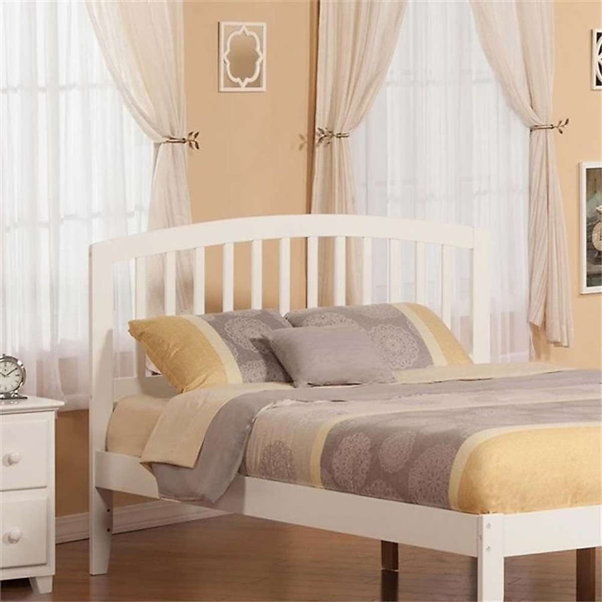 Leo & Lacey Queen Spindle Headboard in White