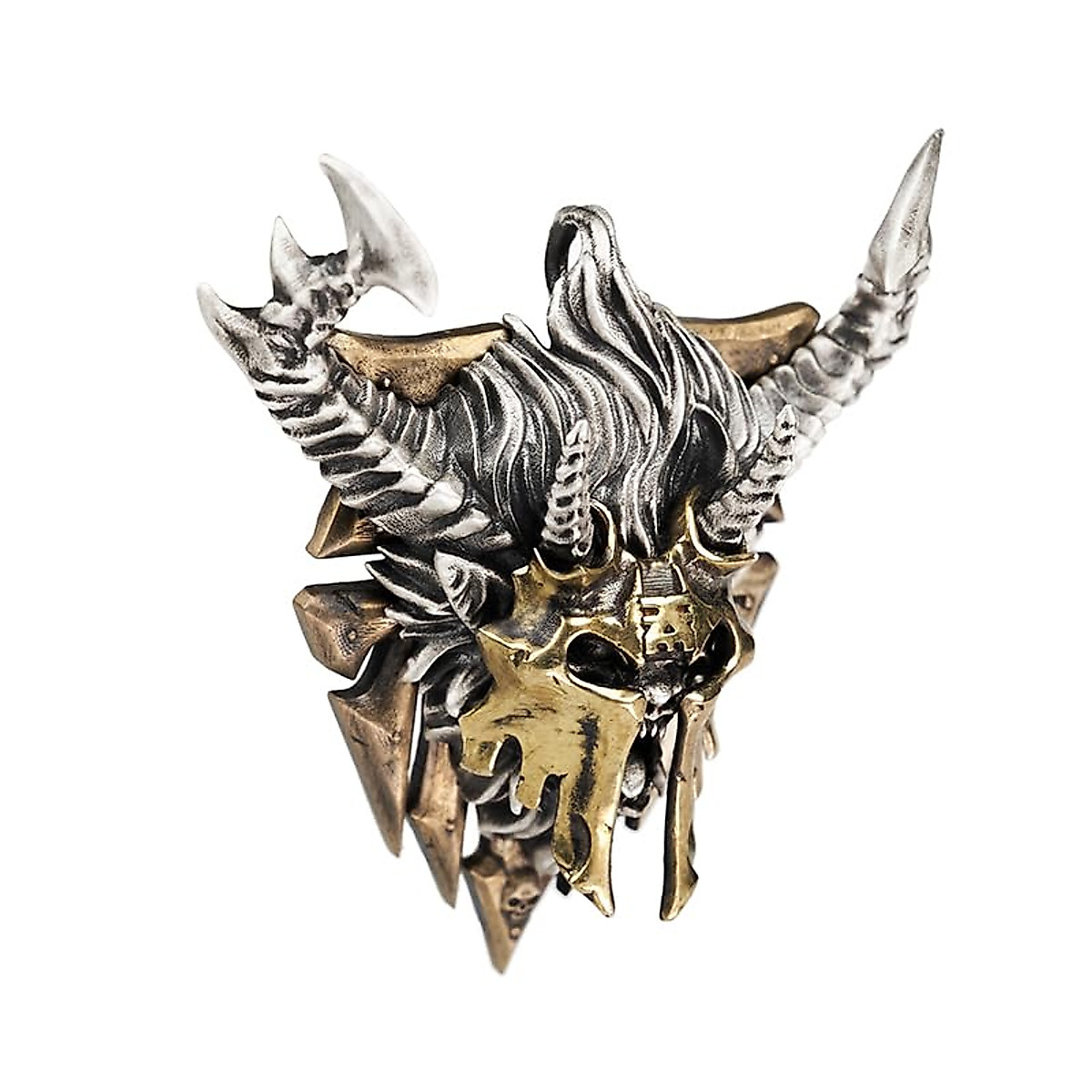 Starforged Ka'Bandha Khorne Chaos Demon Men's 18K Gold Necklace Warhammer 40K Blood Angel Killer Pendant