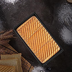 Kichvoe Sandwich Bread Pullman Loaf Pan with Lid 2pcs Non- Stick Bread Pan Toast Box Molds with Cover for Oven Baking Food Serving Tool for Home Kitchen Black Italian Bread