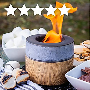 Tabletop Fire Pit for Backyards, Kitchen, & BBQ Parties | Smores Maker Circular Tabletop Indoor Mini Fire Pit | Portable Fire Pit for Camping & Outdoor Trips by Museo Gray