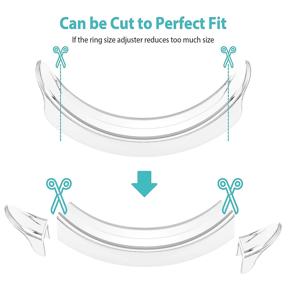 Invisible Ring Size Adjuster for Loose Rings Ring Adjuster Sizer Fit Thin Rings with Jewelry Polishing Cloth