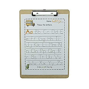 Saunders US-Works 05512 Recycled Hardboard Clipboard - Brown, Letter Size Writing Board with Low Profile Clip