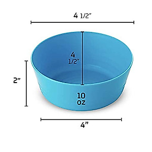 Klickpick Home Set Of 12 Kids colorful Snack Bowls set Toddlers Cereal Bowl Set Children Bowl Kid Microwave Dishwasher Safe BPA Free Bowls - 6 colors