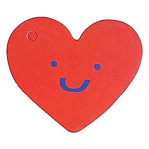 Heart Shape Paper Gift Tags (50 pcs) - Great for Party Tags, Weddings, Holidays, Baby Showers, Graduations, Mason Jar Tags, Gift Wrap Tags, Valentine Gift Tags, Decorative Gift Labels (Red)