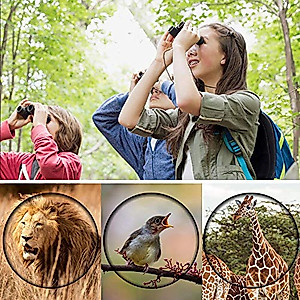 BRIGENIUS 8x21 Small Binoculars, Compact Binoculars for Adults Kids Bird Watching, Mini Pocket Lightweight Binoculars for Opera Concert Theater