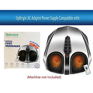 UpBright 24V 2-Prong AC/DC Adapter Compatible with Belmint Press Escape BEL-FM1 BEL-FM 8538115 BELFOOTMAS BEL-FM1-BK BEL-FM-01 Deep Kneading Shiatsu Foot Massager Machine Power Supply Battery Charger