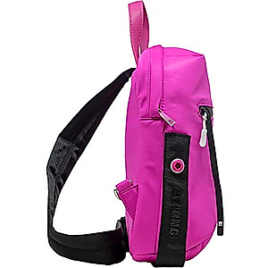 Sling Bag Shoulder Crossbody Backpack Purse, Neon Pink