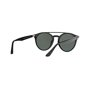 Ray-Ban Rb4279f Asian Fit Round Sunglasses, Black/Green, 51 mm