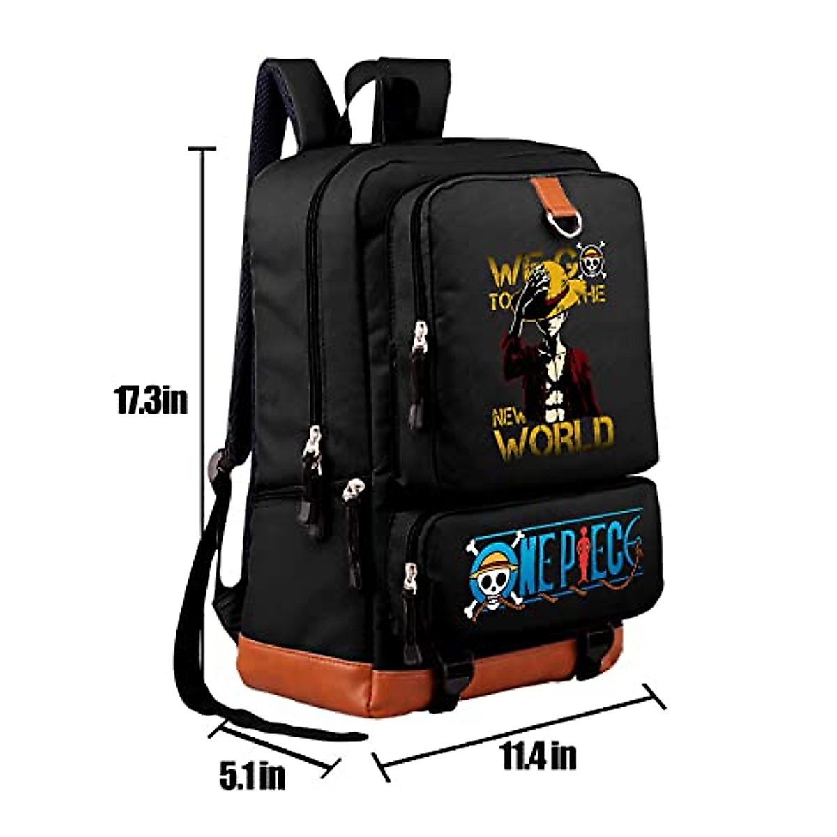 Rahvxjo Anime Backpack Large Capacity Casual Travel Backpack Student Cartoon School Bag Bookbag,17.3×11.4×5.1 in