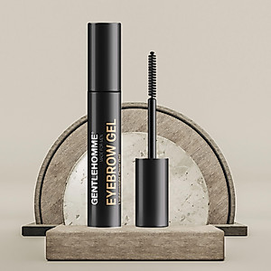 Gentlehomme Mens Eyebrow Gel - Clear Brow Setting Gel for Men, Hold and Setting Gel with Spiral Brush to Keep Eyebrows and Beard In Place, Eyebrow Serum Enhancer Gel, Durable and Long Lasting