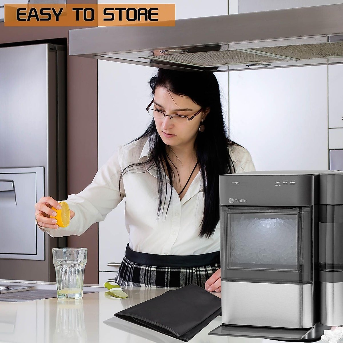 Ice Maker Dust Cover, Waterproof and Dustproof Ice Maker Dust Cover for GE Profile Opal 2.0 Countertop Ice Maker/Portable Ice Maker/Ice Cube Maker/Ice Maker （19.68Dx14.96wx15.74H）